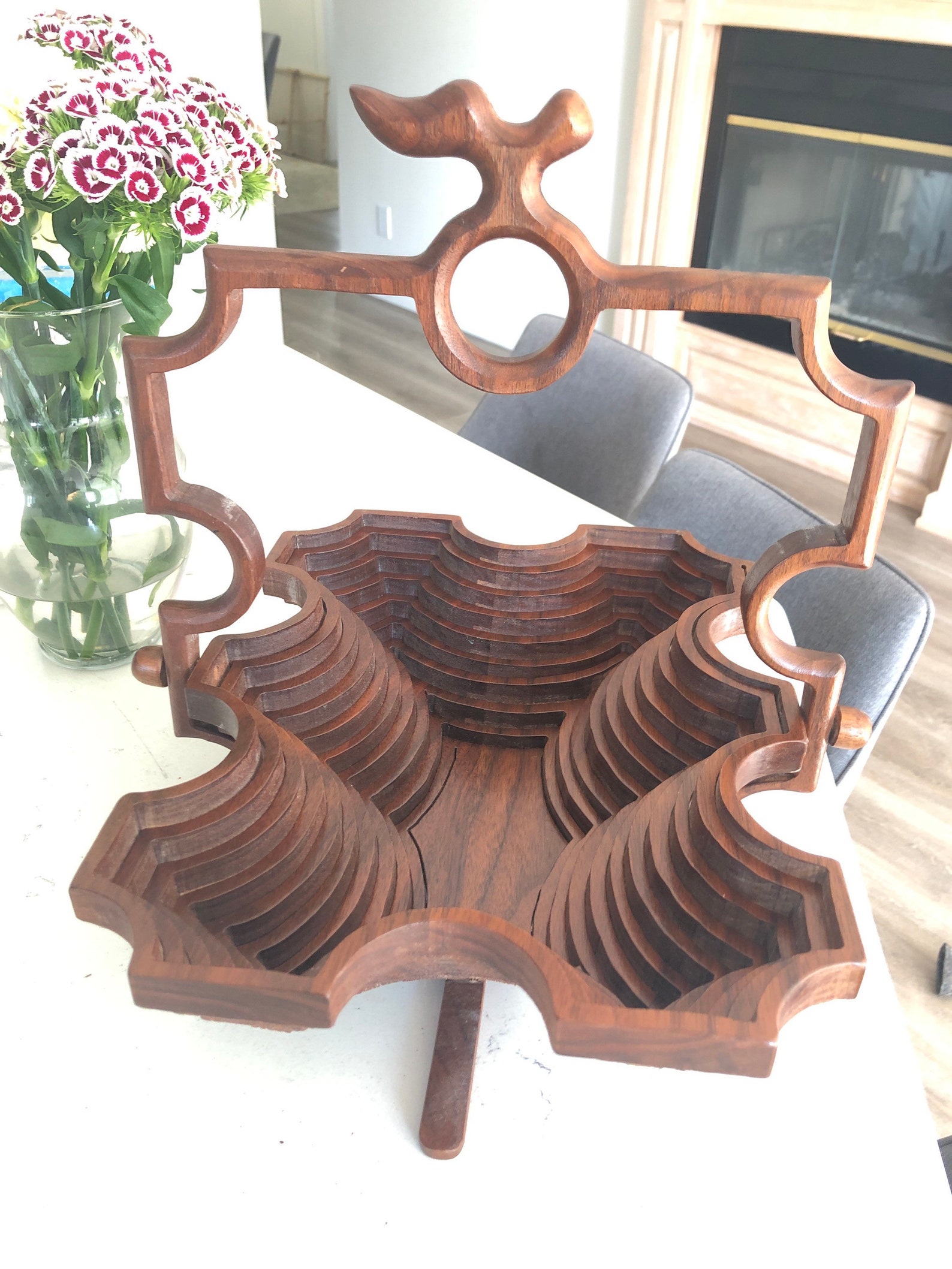 Beautiful Collapsible Wooden Bowl - Etsy