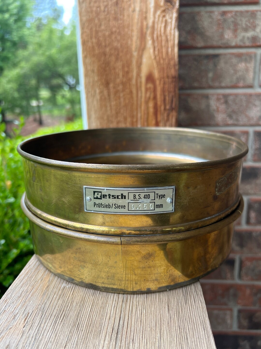 Vintage Brass Gold Certified Retsch Testing Sieve, BS 410 , .150mm - Etsy