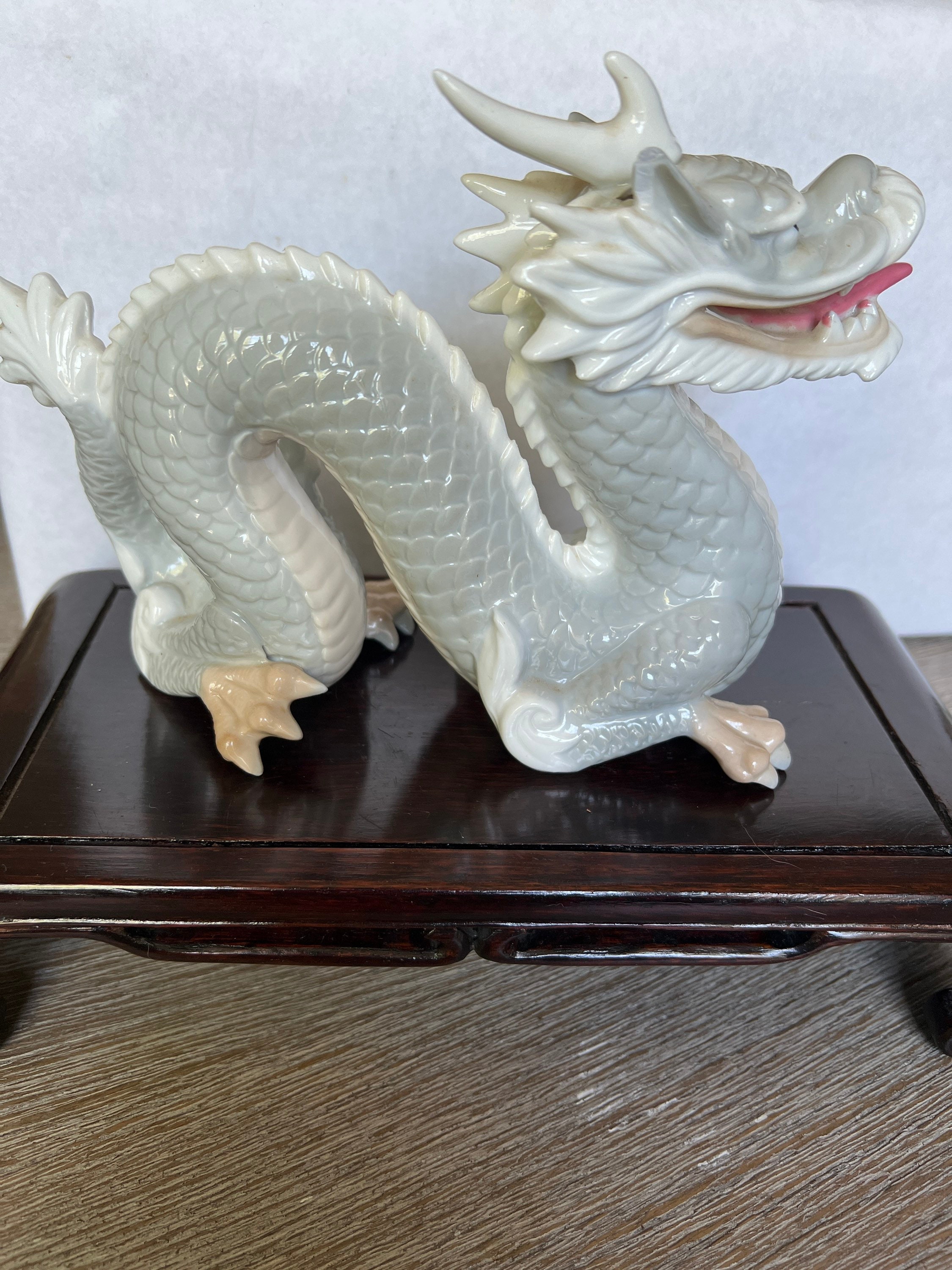 The Gray Horned Japanese Dragon Ceramic - Etsy