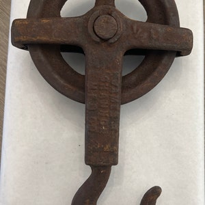 James H Channon Mfg. Chicago, 1/2” Vintage Pulley and Hook - Etsy