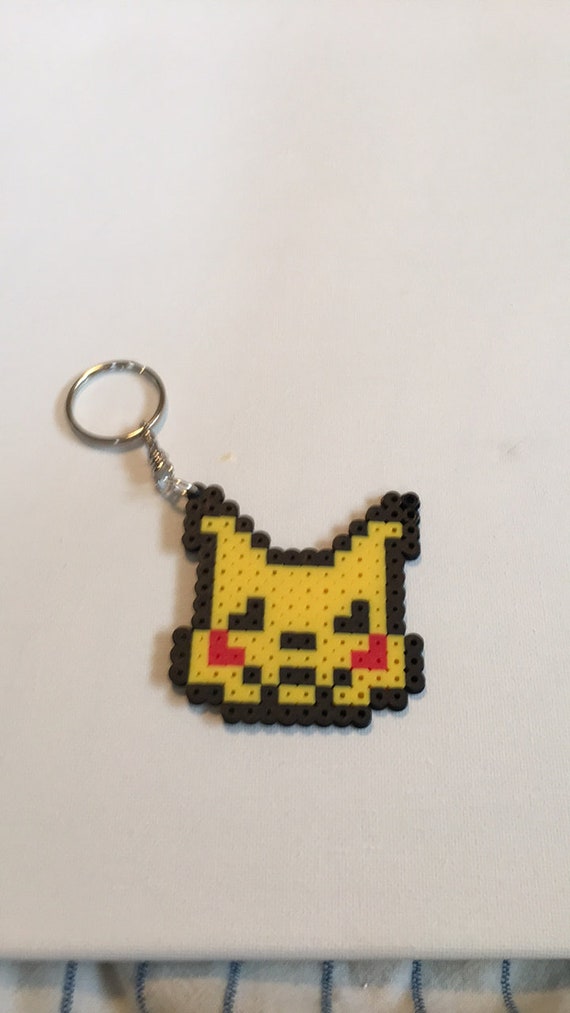 Pikachu Perler Bead Keychain | Etsy