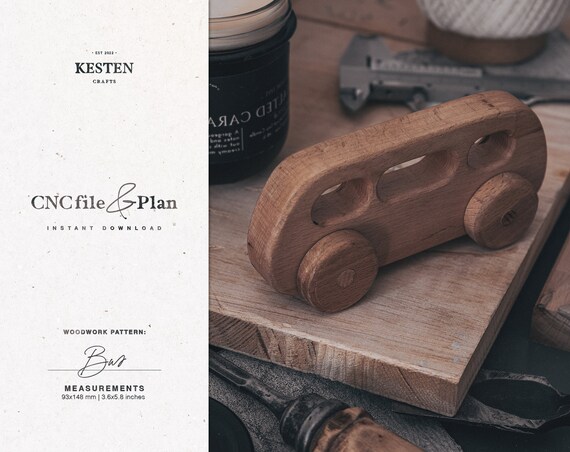 CNC Plan Bus Toy Bus Model SVG File PDF File Wooden Toy - Etsy