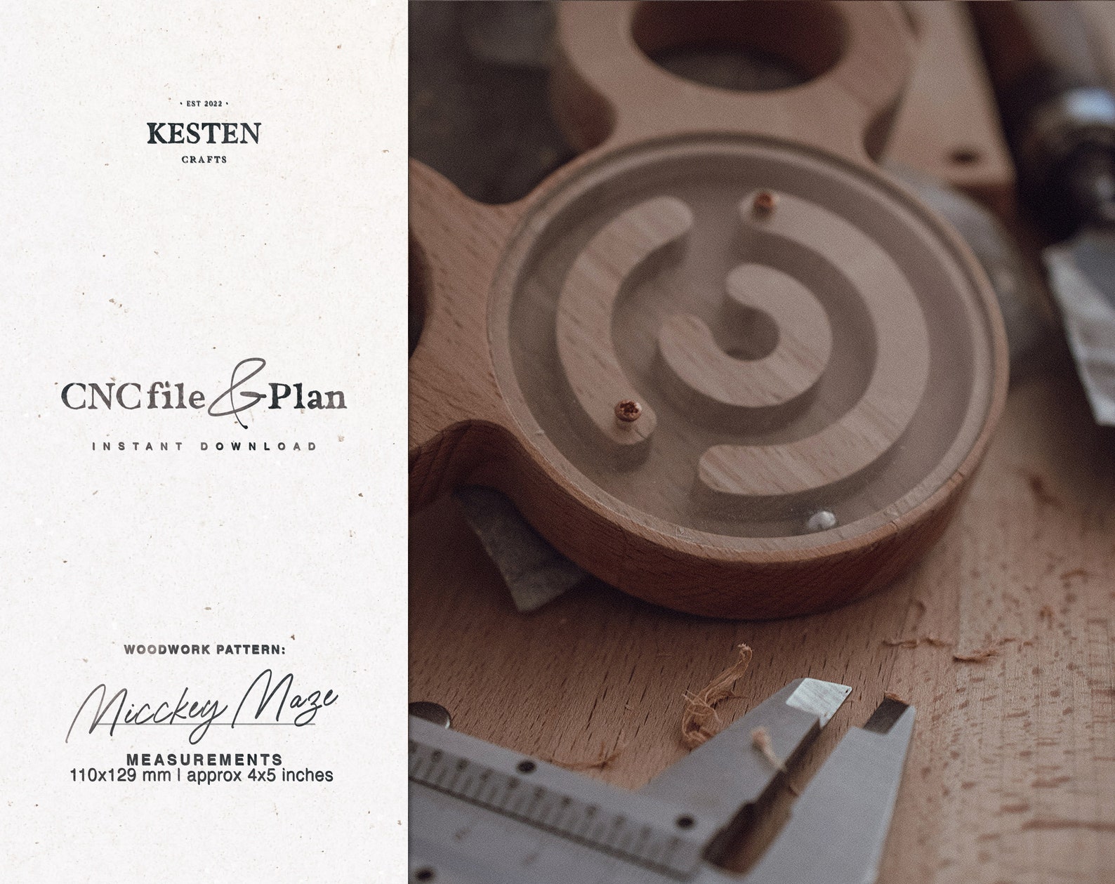 Mickey Maze CNC Files | Wooden Labyrinth Toy | Easy Maze Plan | Include ...