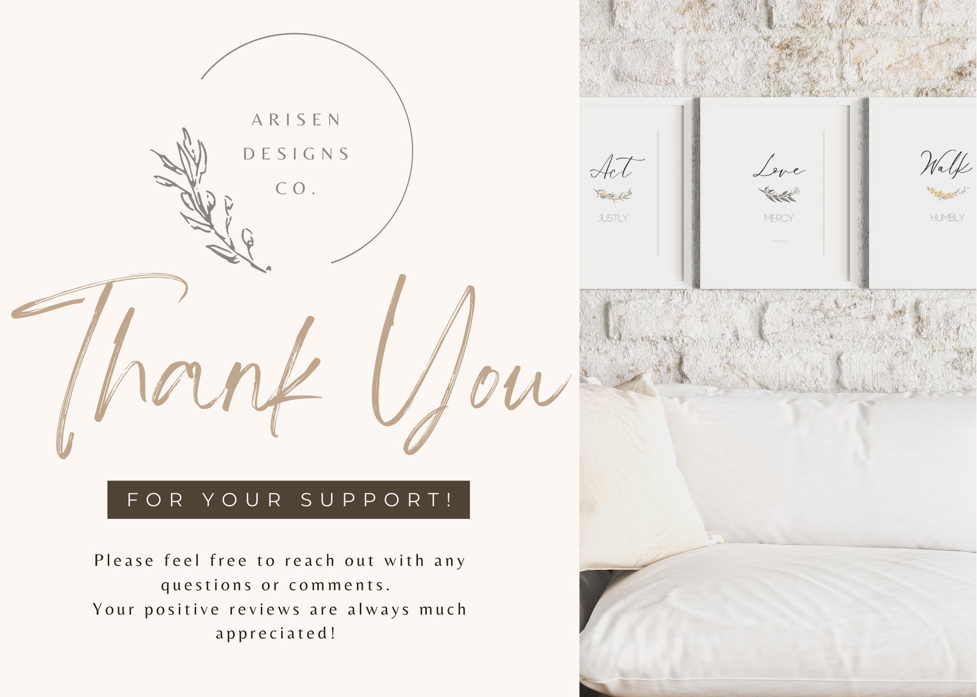 Micah 6:8, Modern Bible Wall Art, Scripture Art Prints, Minimal ...