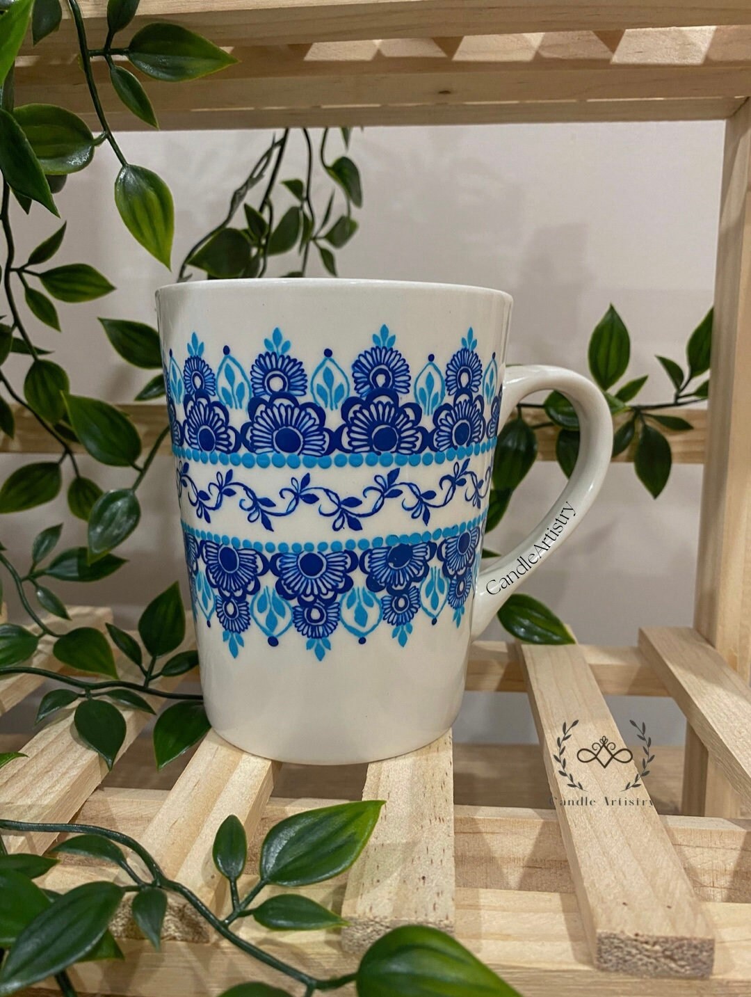 Hand Painted Henna Mug I Henna Art I Customized I Hand Painted I Coffee ...
