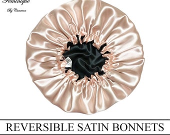 Satin Rose Gold Bonnet - Etsy