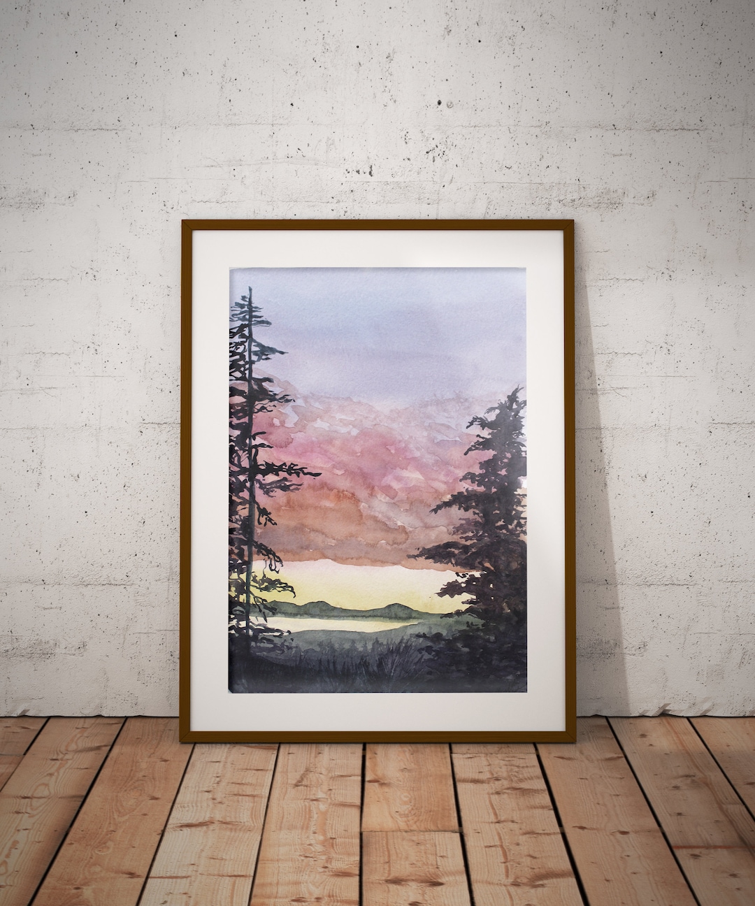 Berkeley, California Sunset | Art Print of Original Watercolor Painting ...