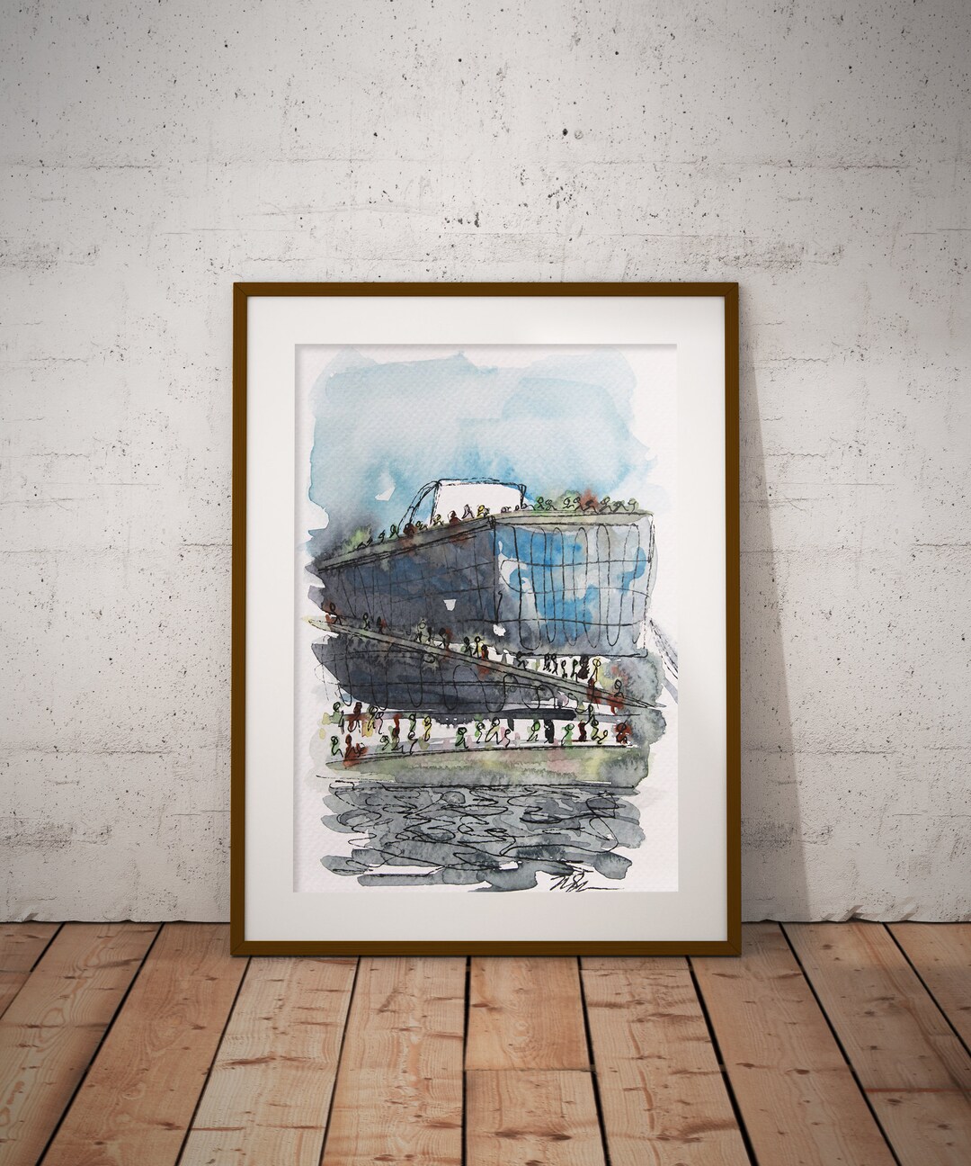 Oslo Opera House Art Print of Original Watercolor Painting - Etsy