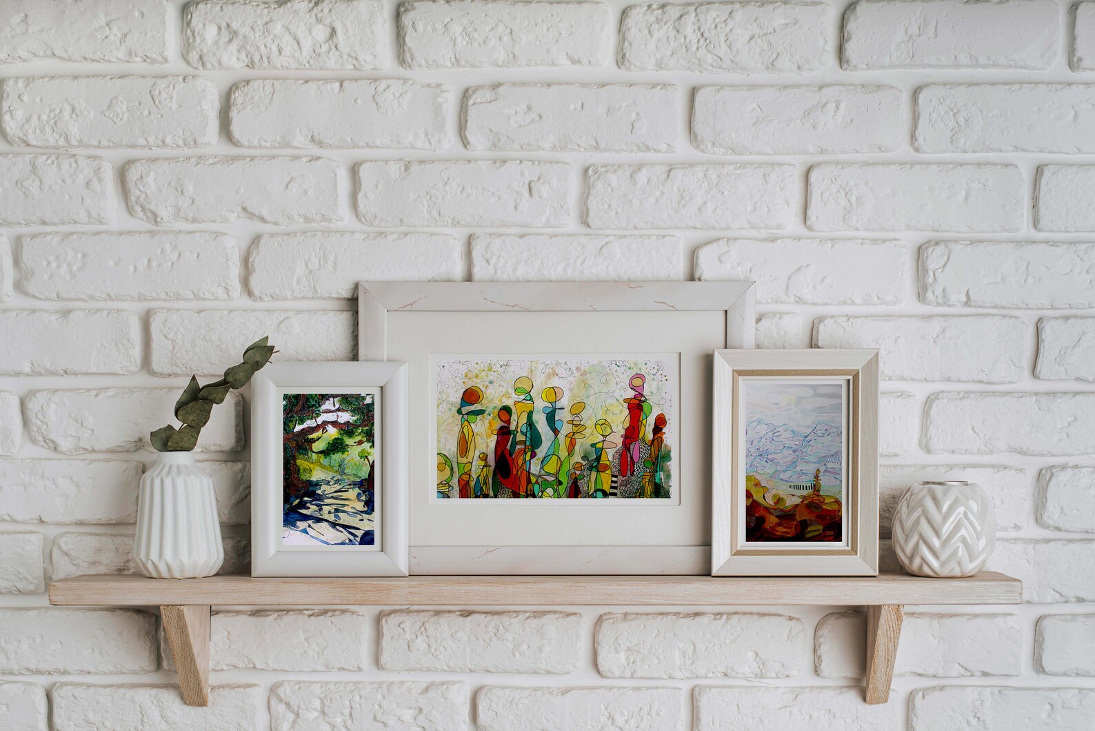 Abstract Family Gathering | Art Print of Original Drawing - Etsy