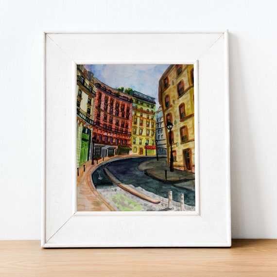 Monmarte Paris Colorful Street Art Print of Original | Etsy