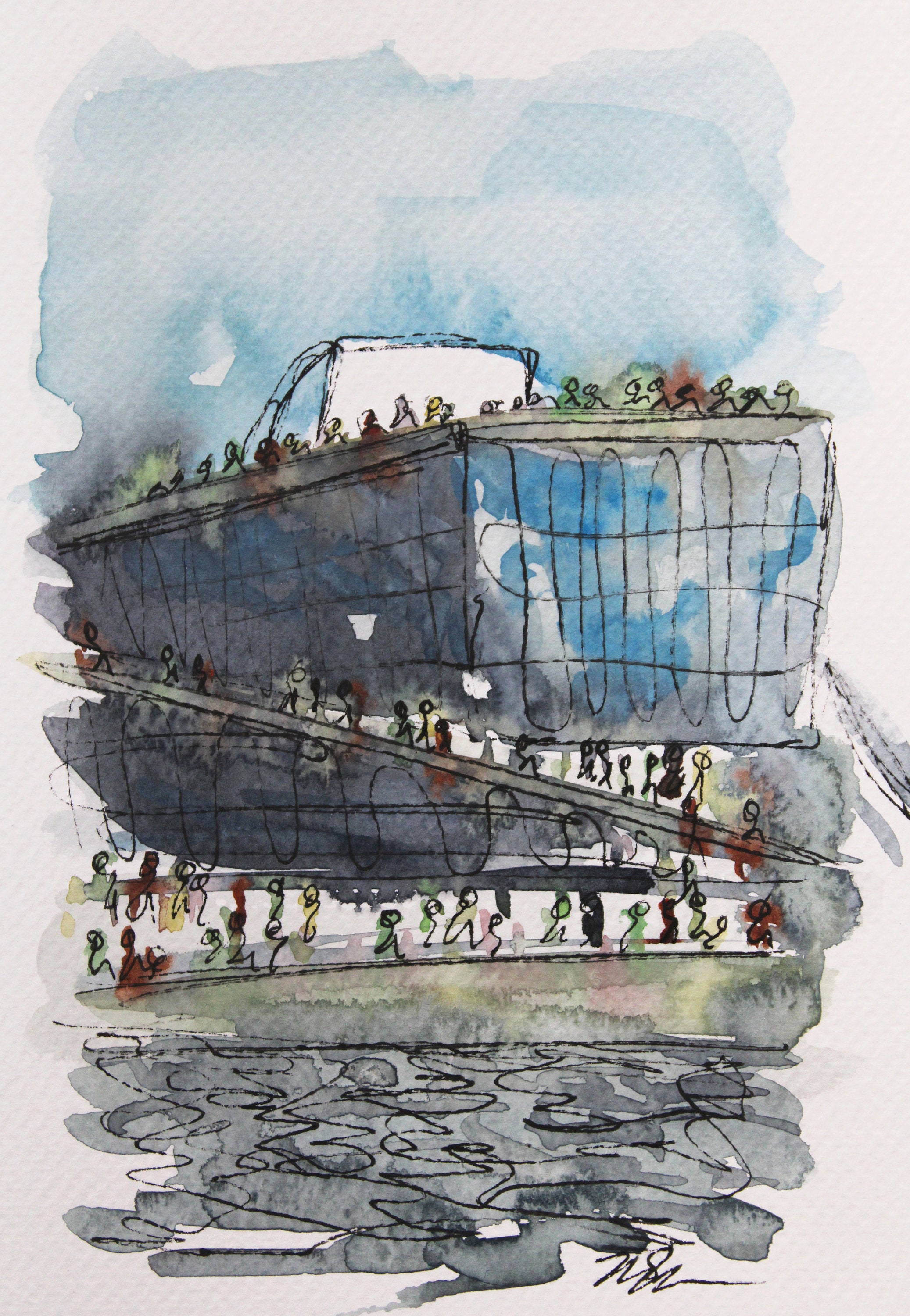 Oslo Opera House | Art Print of Original Watercolor Painting - Etsy