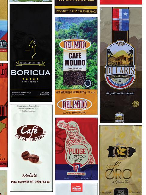 COFFEE POSTER of Puerto Rican Brands. A Collage of 35 Coffee Bags From ...