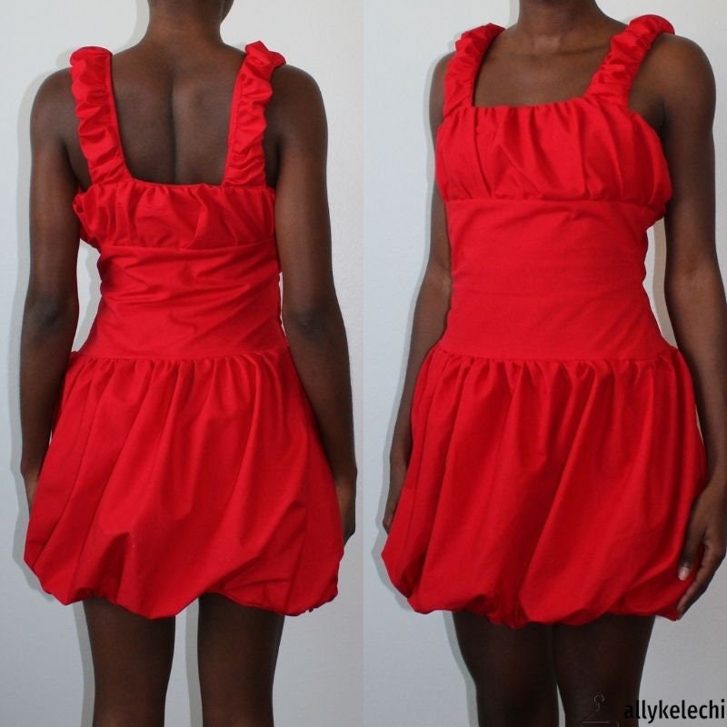 Ruffle Mini Dress Sewing Pattern PDF With Instructions| XS-XL - Etsy