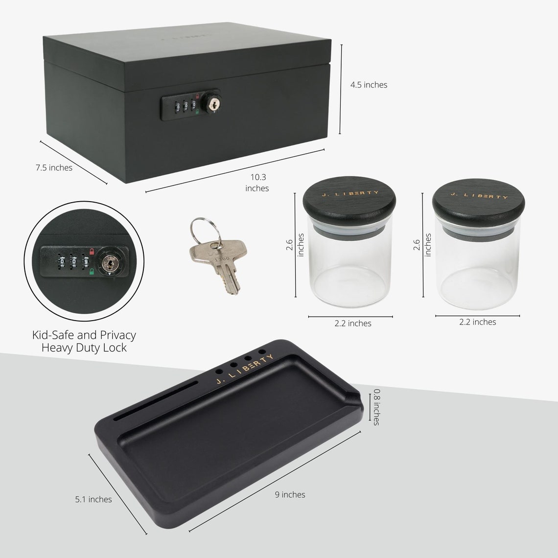 J.liberty Premium Stash Box With Combination Lock - Etsy