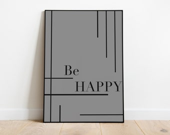 Smiley Be Happy Digital Print - Etsy