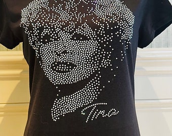 Tina Turner Commemorative Bling Embellished Rhinestone T-shirt - Etsy