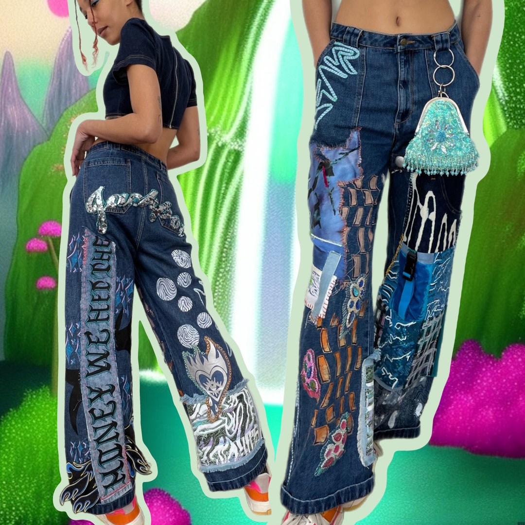 Honey We Hit the JACKPOT Up-cycled, Hand-painted and Patchwork Custom ...
