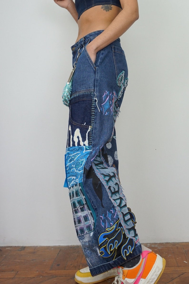 Honey We Hit the JACKPOT Up-cycled, Hand-painted and Patchwork Custom ...