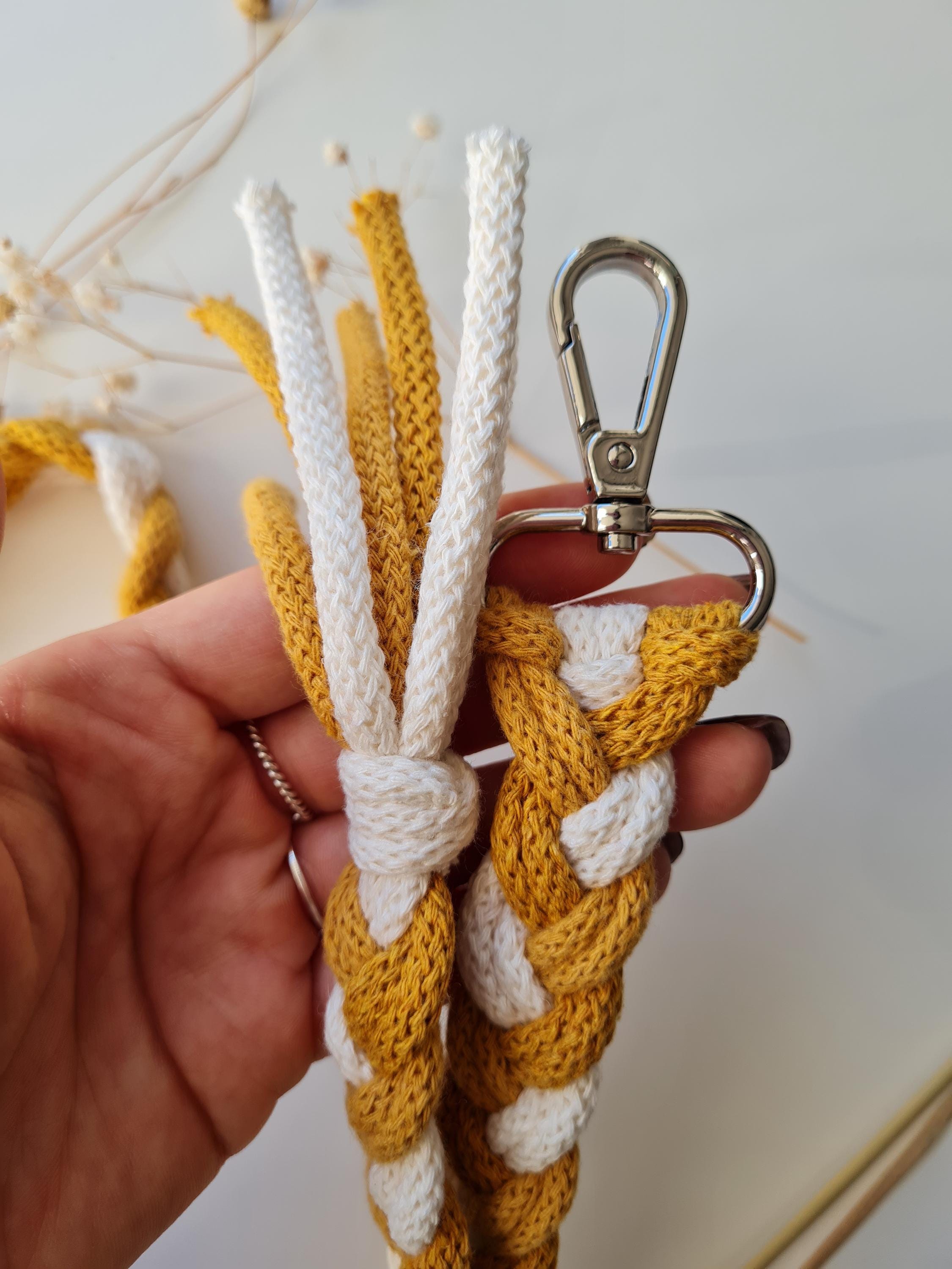 Handmade Braided Hobby Horse Lead Rope - Mustard & White - Etsy