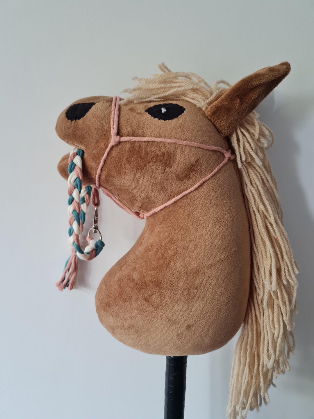 Macrame Halter for Hobby Horse With Braided Lead Rope – Pastel Toy ...