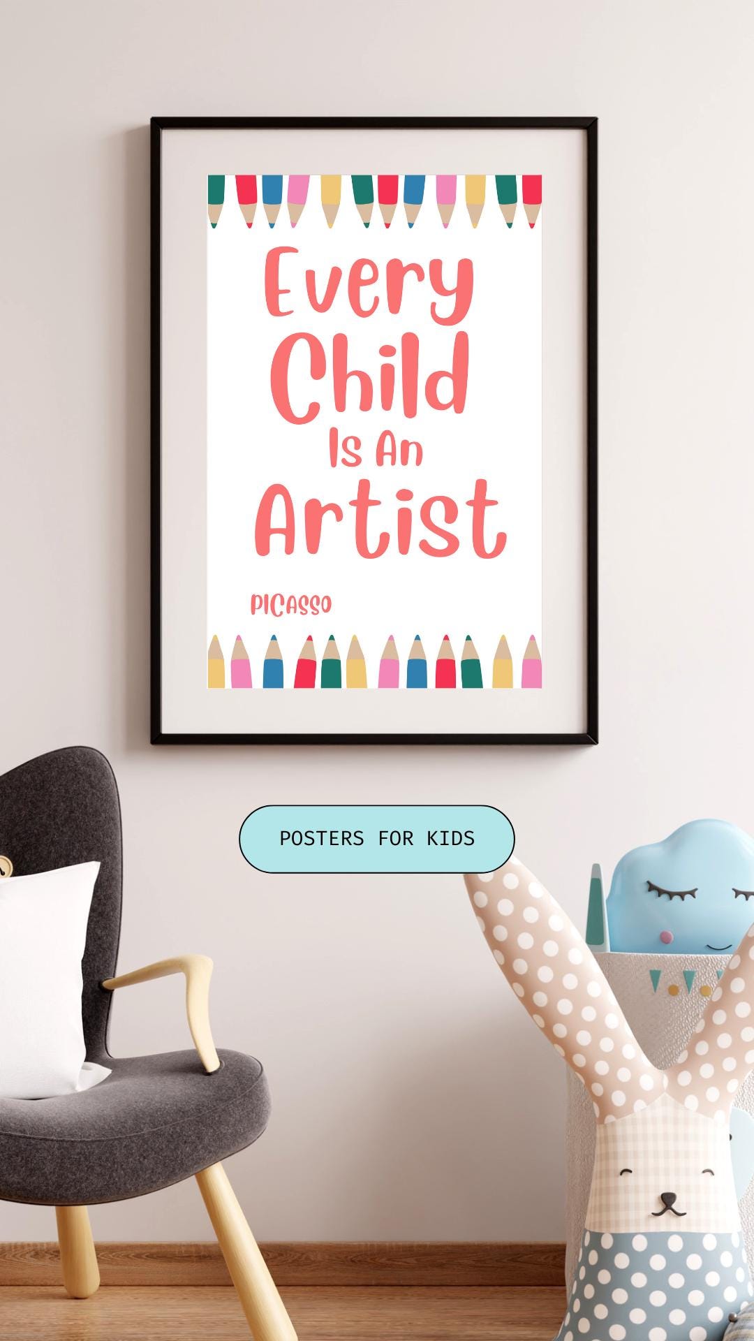 Every Child is an Artist Printable Wall Art Nursery Decor Digital ...