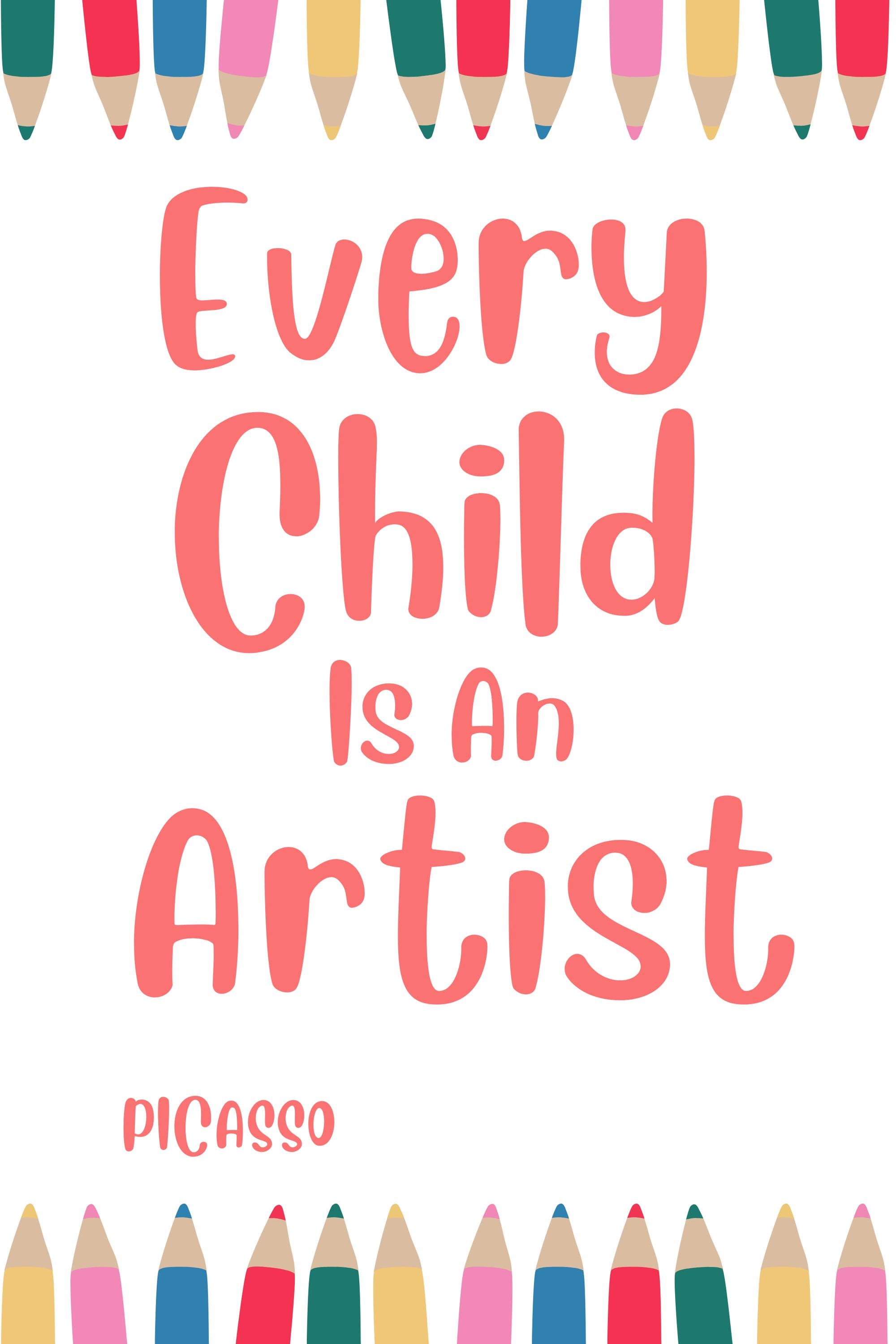 Every Child is an Artist Printable Wall Art Nursery Decor Digital ...