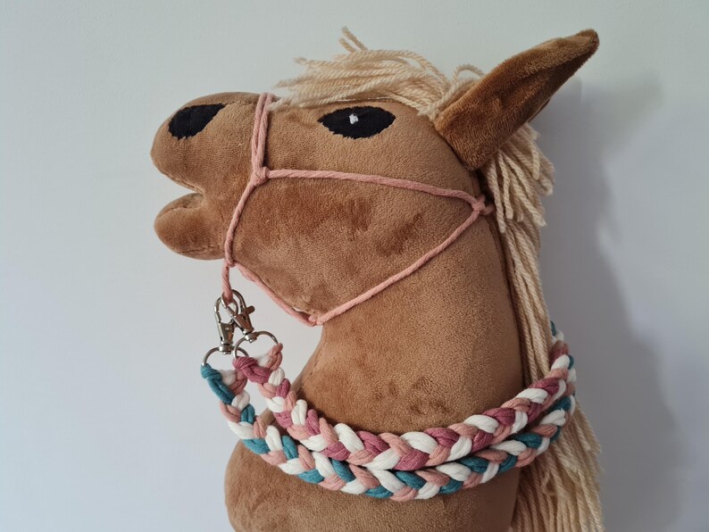 Hobby Horse Halter & 2 Macrame Lead Ropes – Handmade Cotton Set ...