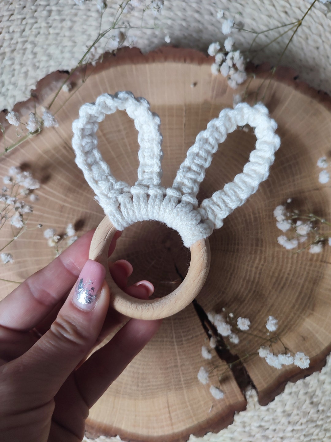 Macrame Easter Bunny, Cute Napkin Ring, Natural Rabbit Egg Holder - Etsy
