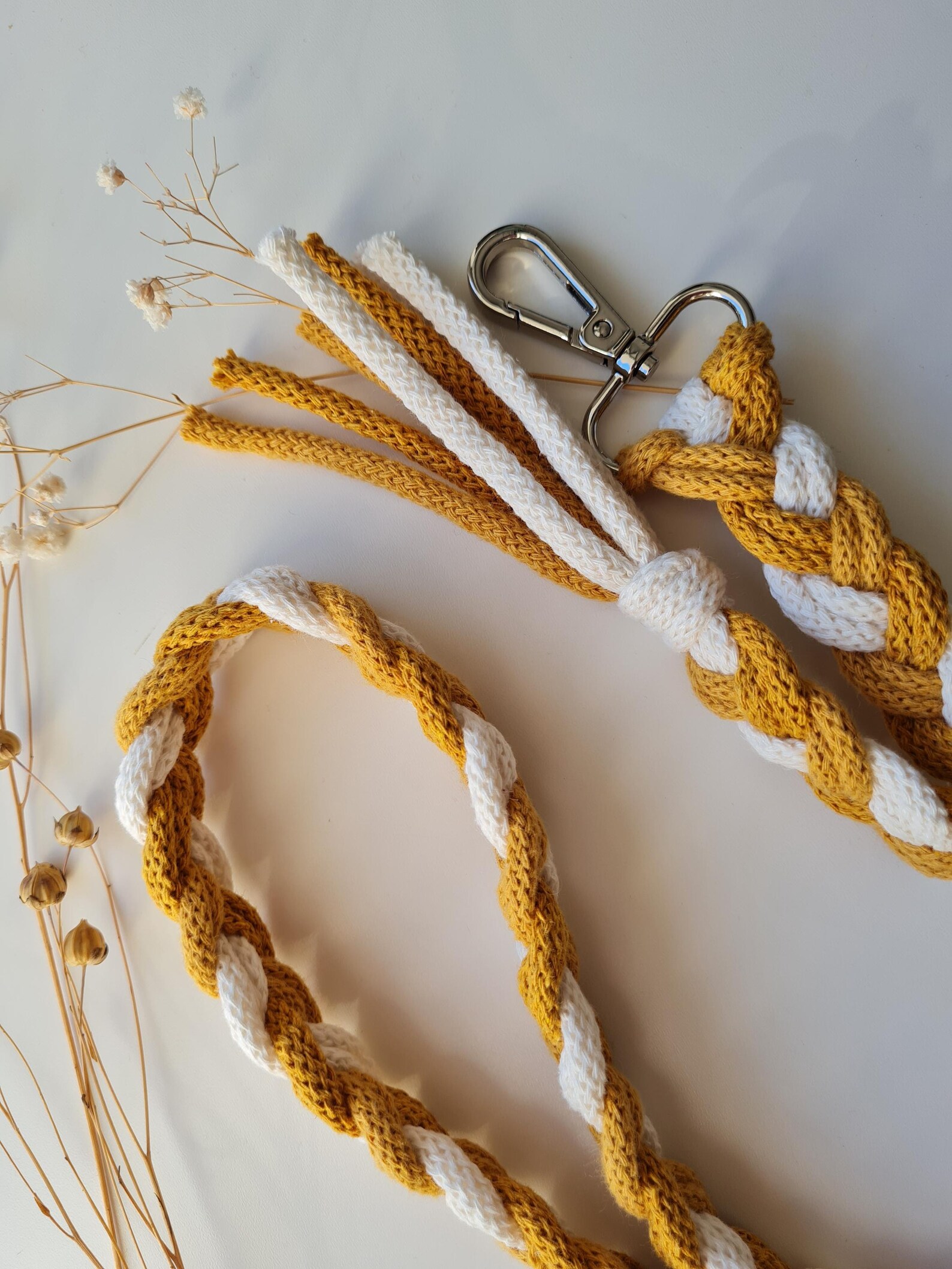 Handmade Braided Hobby Horse Lead Rope - Mustard & White - Etsy