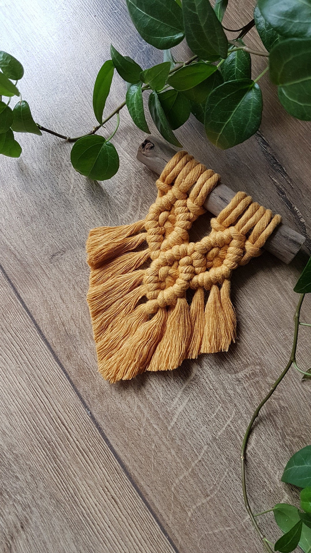 Small Minimalist Macrame Wall Decoration, Rustic Room Decor, Boho Home ...