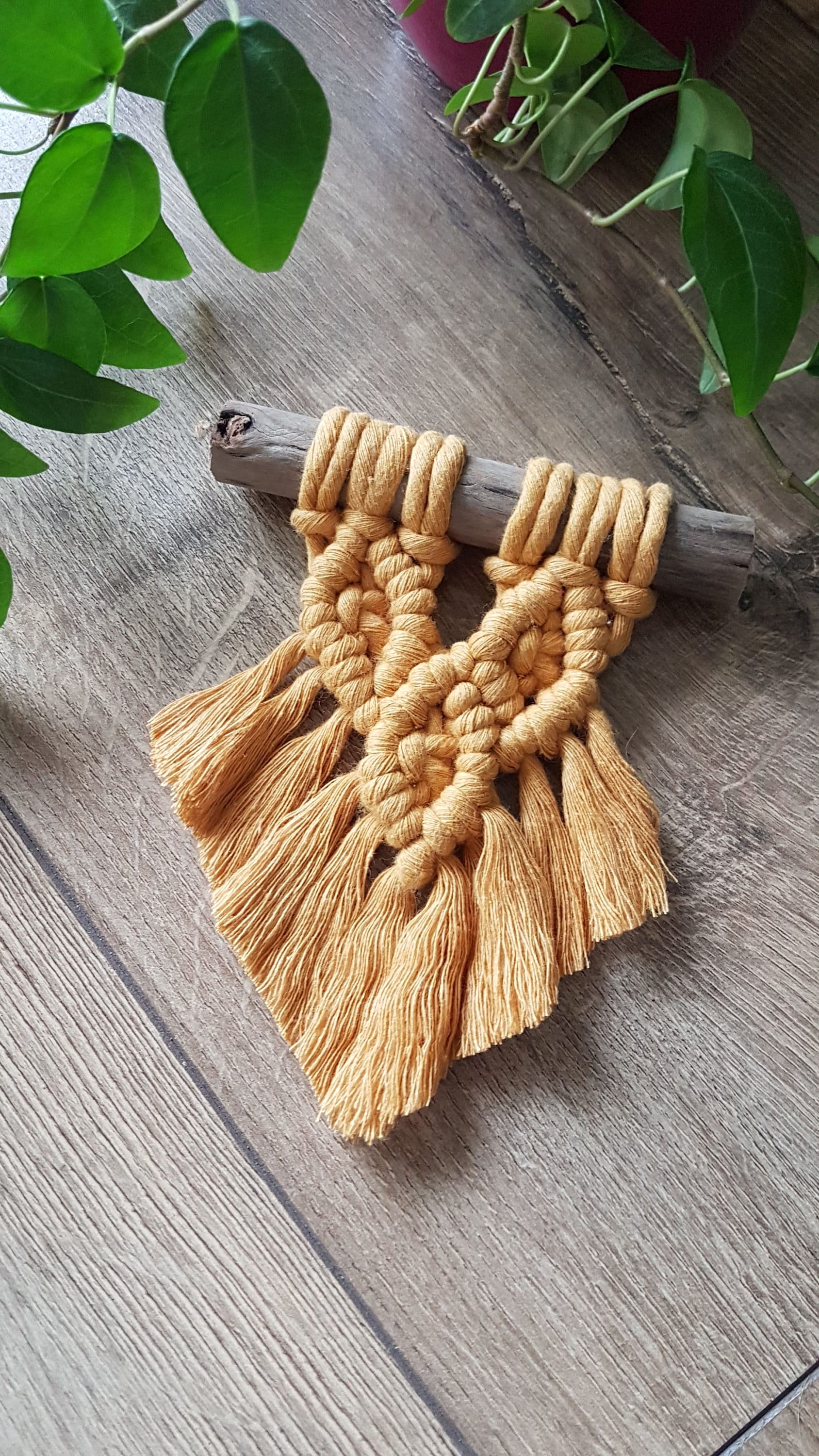 Small Minimalist Macrame Wall Decoration, Rustic Room Decor, Boho Home ...