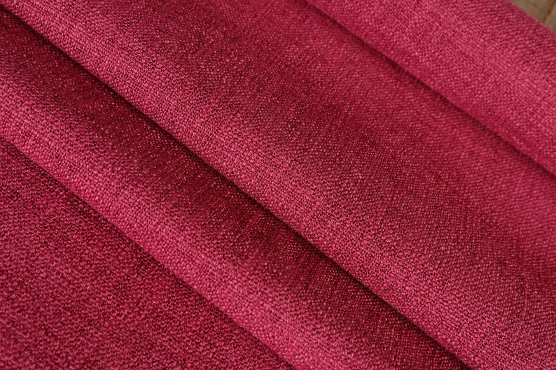 Red Woven Upholstery Fabric by the Yard-for Home Decor - Etsy