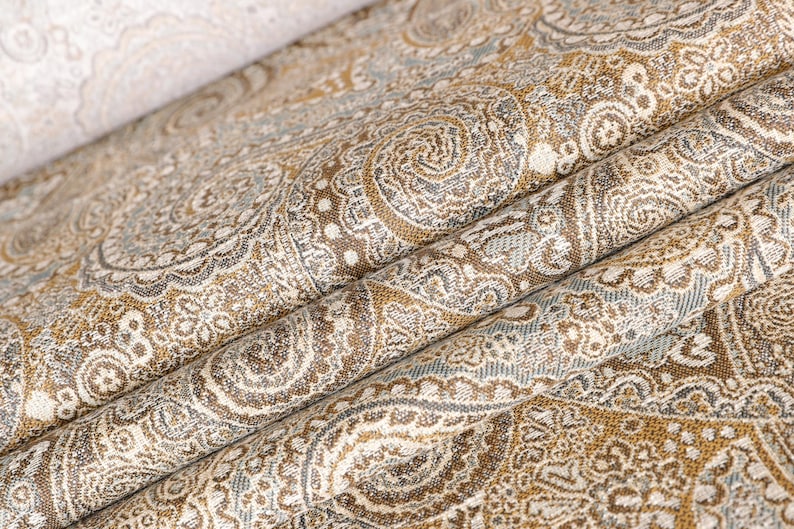 Paisley Premium Designer Upholstery Fabric in Brown by the Yard-for ...