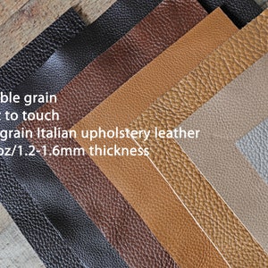 Italian Full Grain Leather Sheets: Pebble Texture, Soft Pre-cut Leather ...