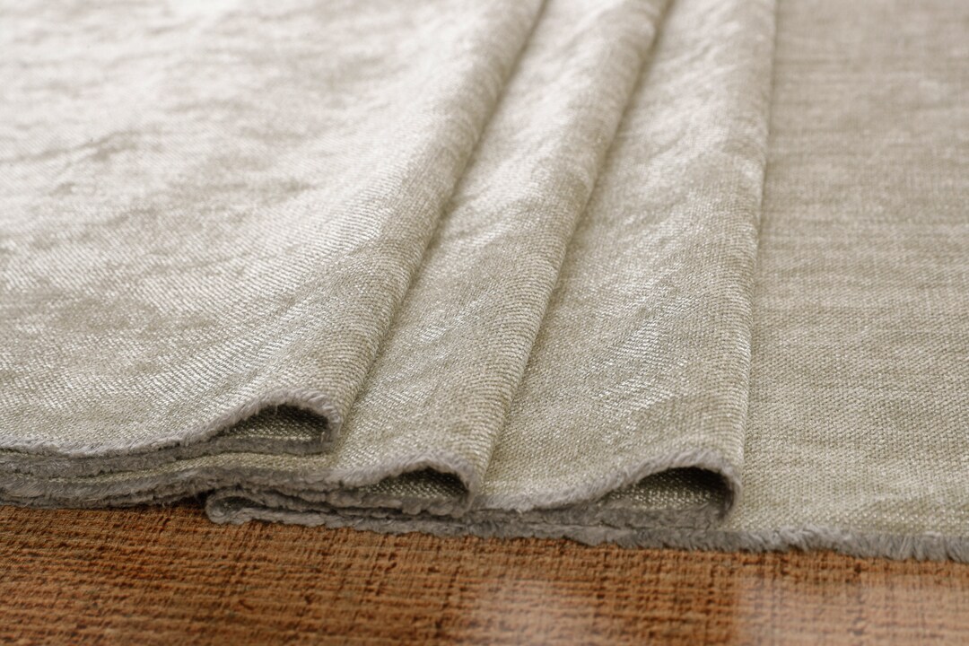 Soft Grey Chenille Upholstery Fabric by the Yard - for Home Decor ...