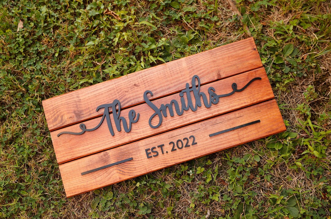 Personalized Family Name Sign, Wooden Last Name Sign, Last Name Pallet ...