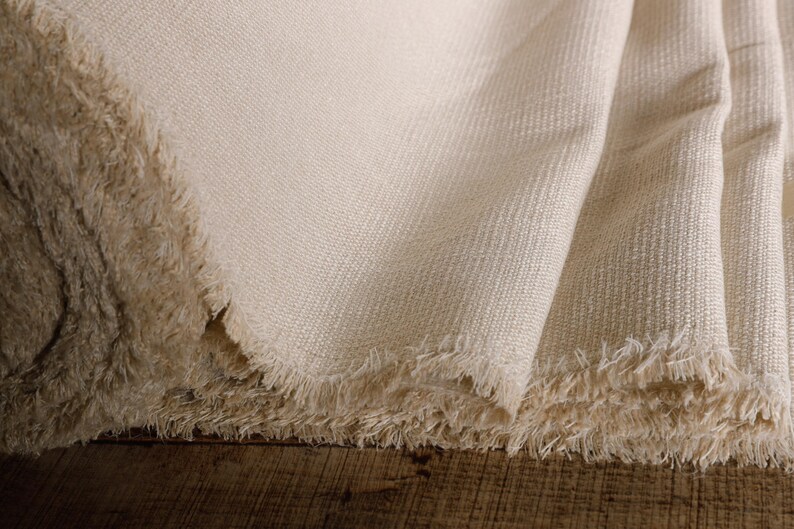 Ivory Woven Upholstery Fabric, Heavy Duty, Stain Protected, 56" Wide - Etsy