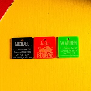 Premium Backpack Name Tags Personalized, Customized Luggage Name Tags ...