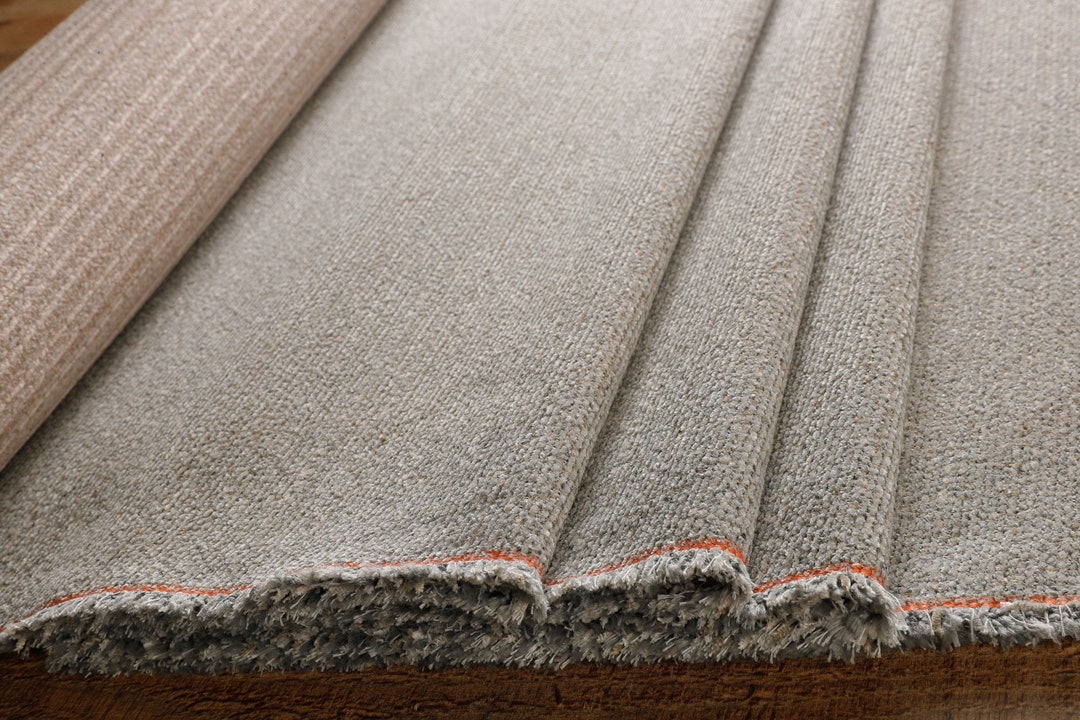 Soft Grey Chenille Woven Upholstery Fabric by the Yard - for Home Decor ...