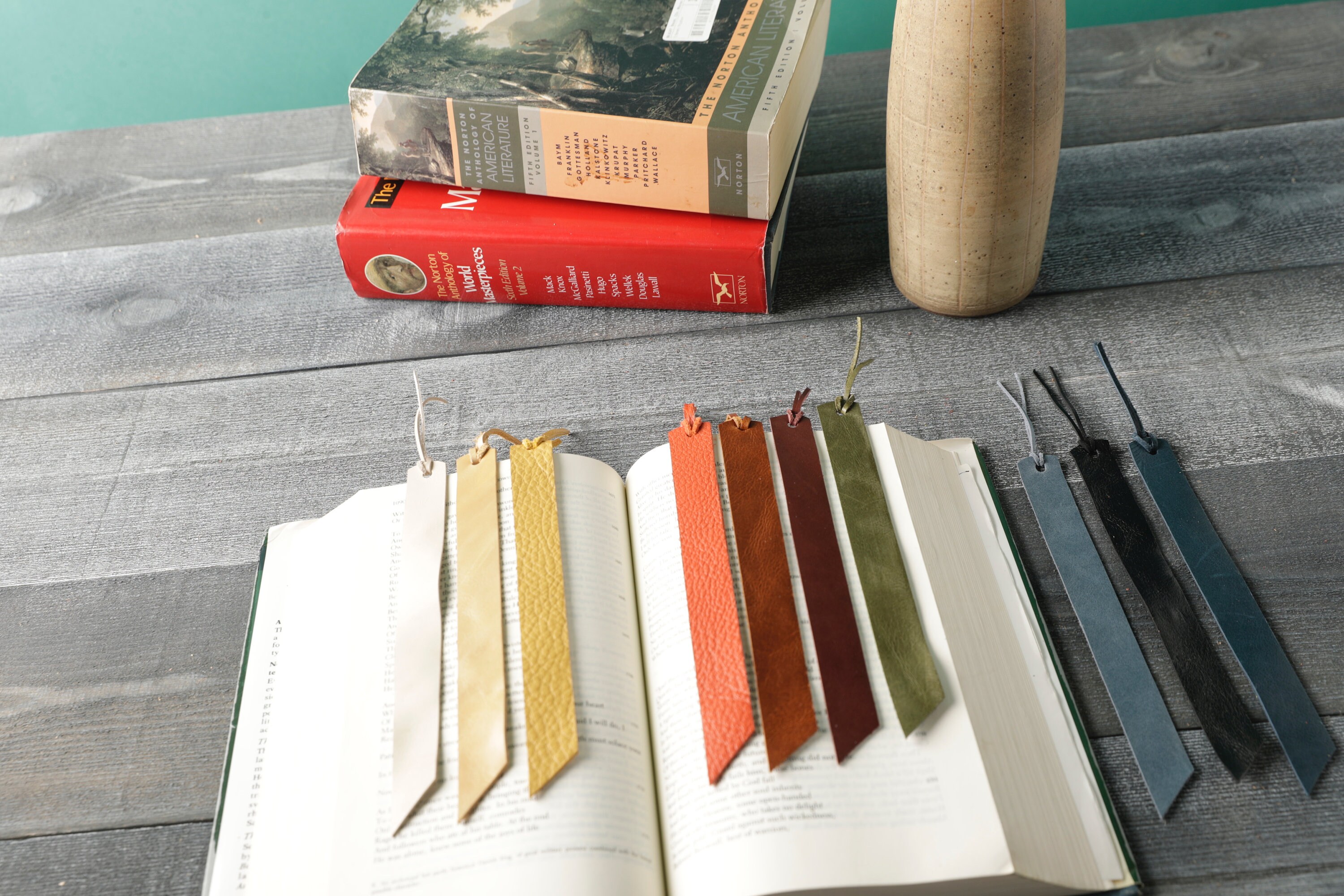 Beloved Premium Full Grain Italian Leather Bookmark, Personalized ...