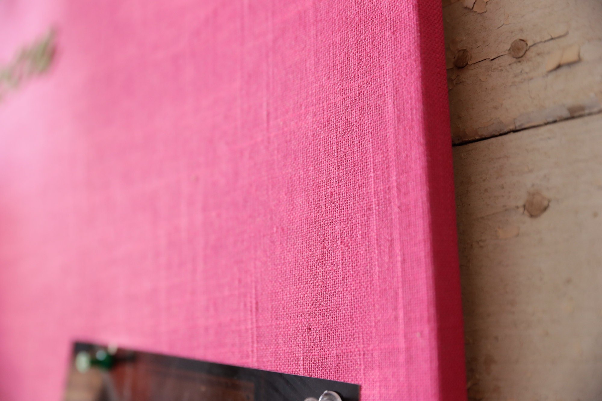 Pink Designer Upholstery Fabric Cork Board For Her Custom Etsy