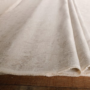 Creamy White Striated Chenille Upholstery Fabric by the Yard - for Home ...