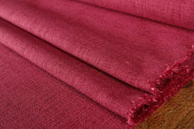 Red Woven Upholstery Fabric by the Yard-for Home Decor - Etsy