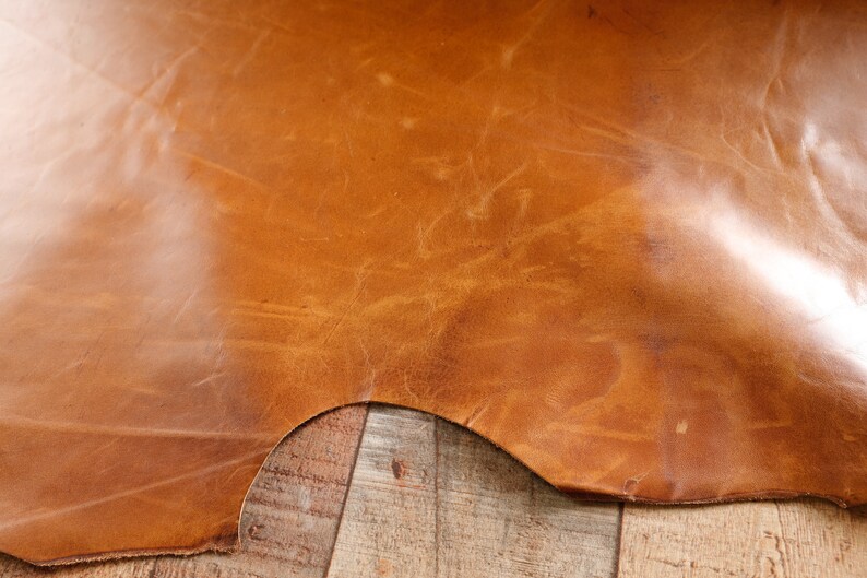 Premium Full Grain Pure Aniline Pull up Cowhide Wheat Brown - Etsy