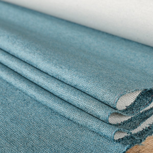 Blue Upholstery Fabric by the Yard - Etsy