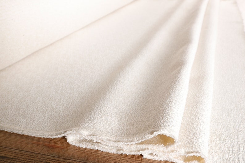Bone White Chenille Upholstery Fabric by the Yard - for Home Decor ...