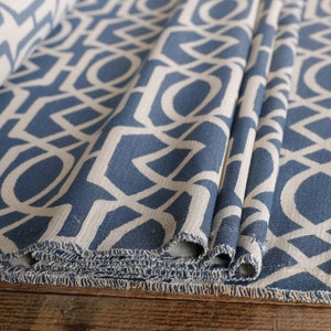 Woven High End Premium Grade Blue Pattern Upholstery Fabric by the Yard ...