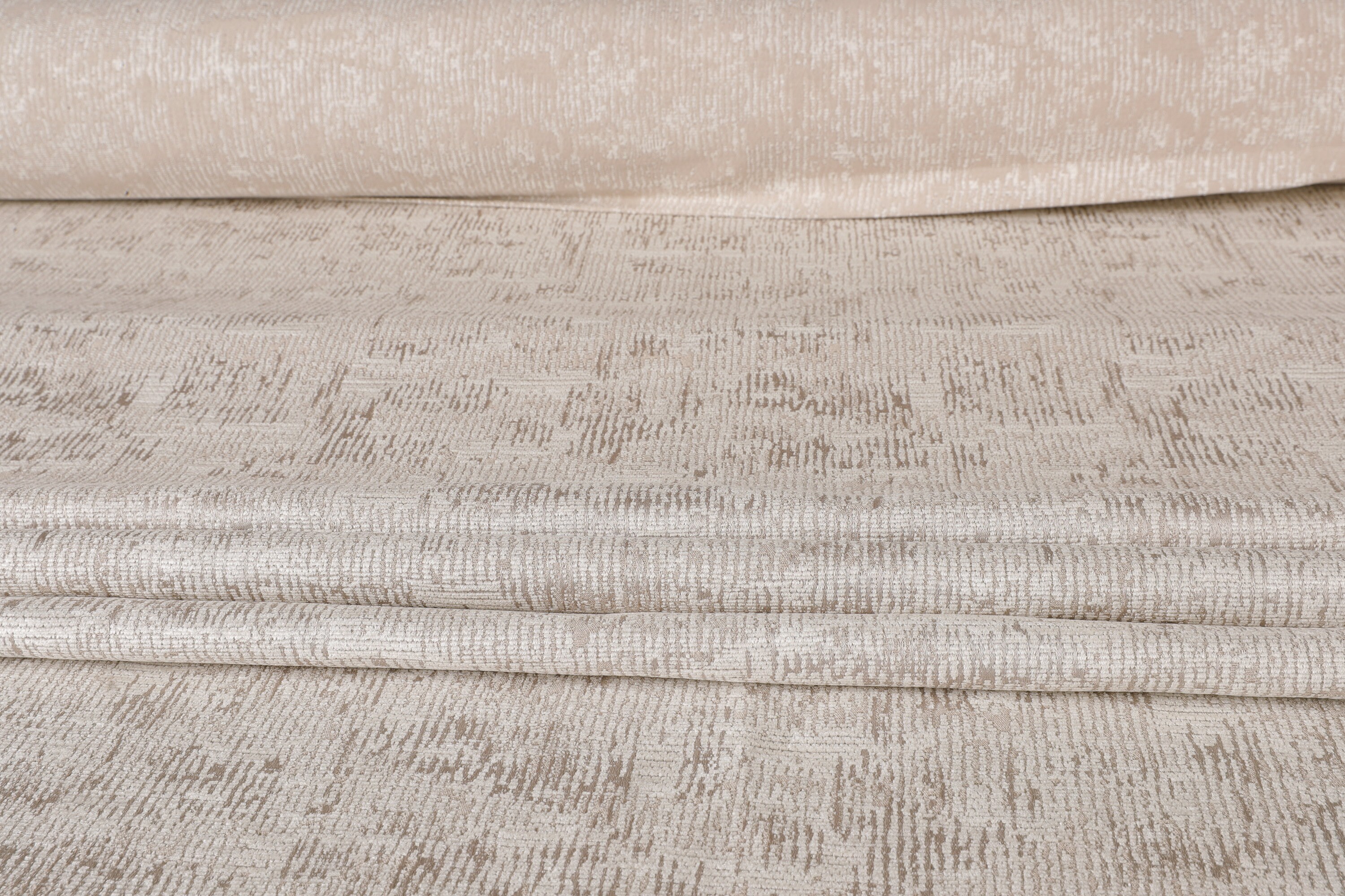 Creamy White Striated Chenille Upholstery Fabric by the Yard - for Home ...