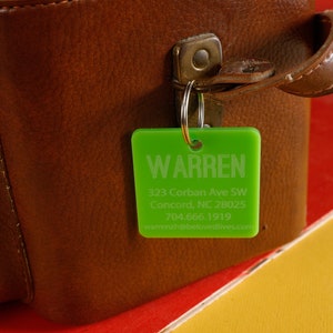 Premium Backpack Name Tags Personalized, Customized Luggage Name Tags ...