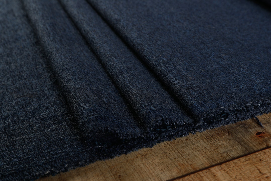 Royal Blue Woven Plush Upholstery Fabric by the Yard - for Home Decor ...